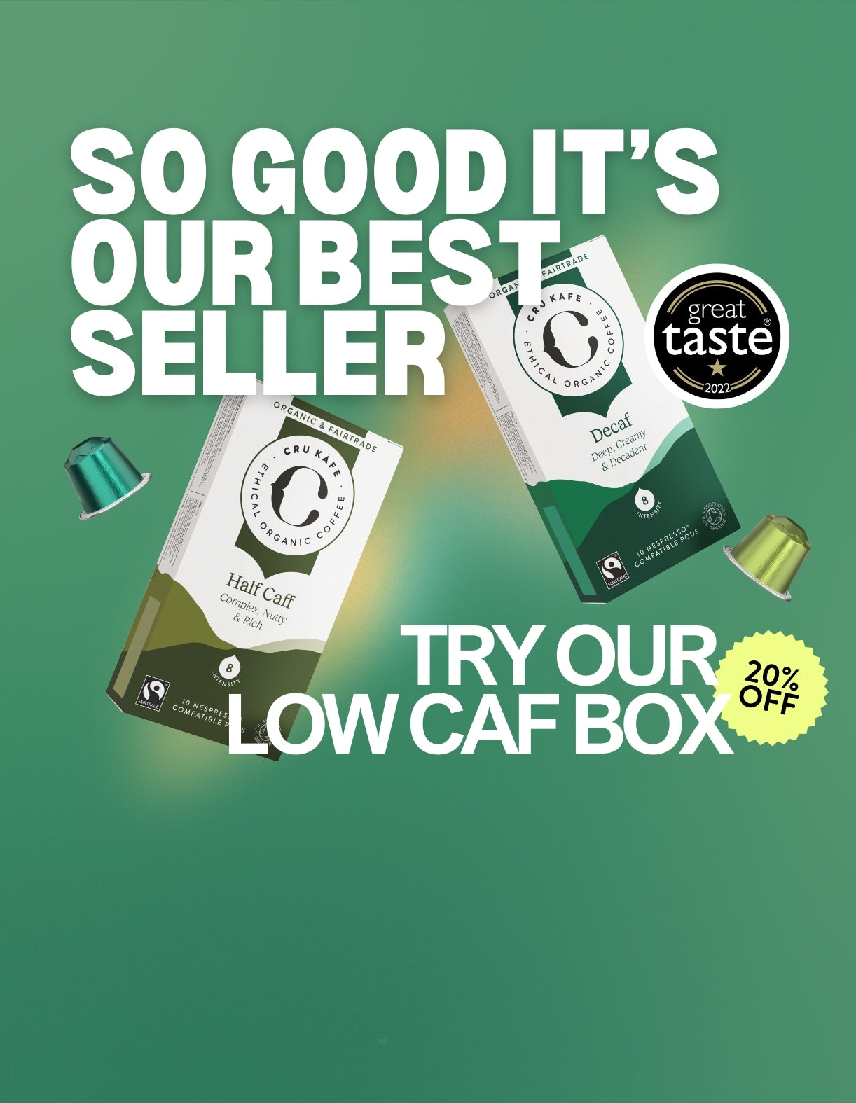 CRU Kafe | Organic Coffee Pods | Organic, Ethical & Fairtrade Coffee