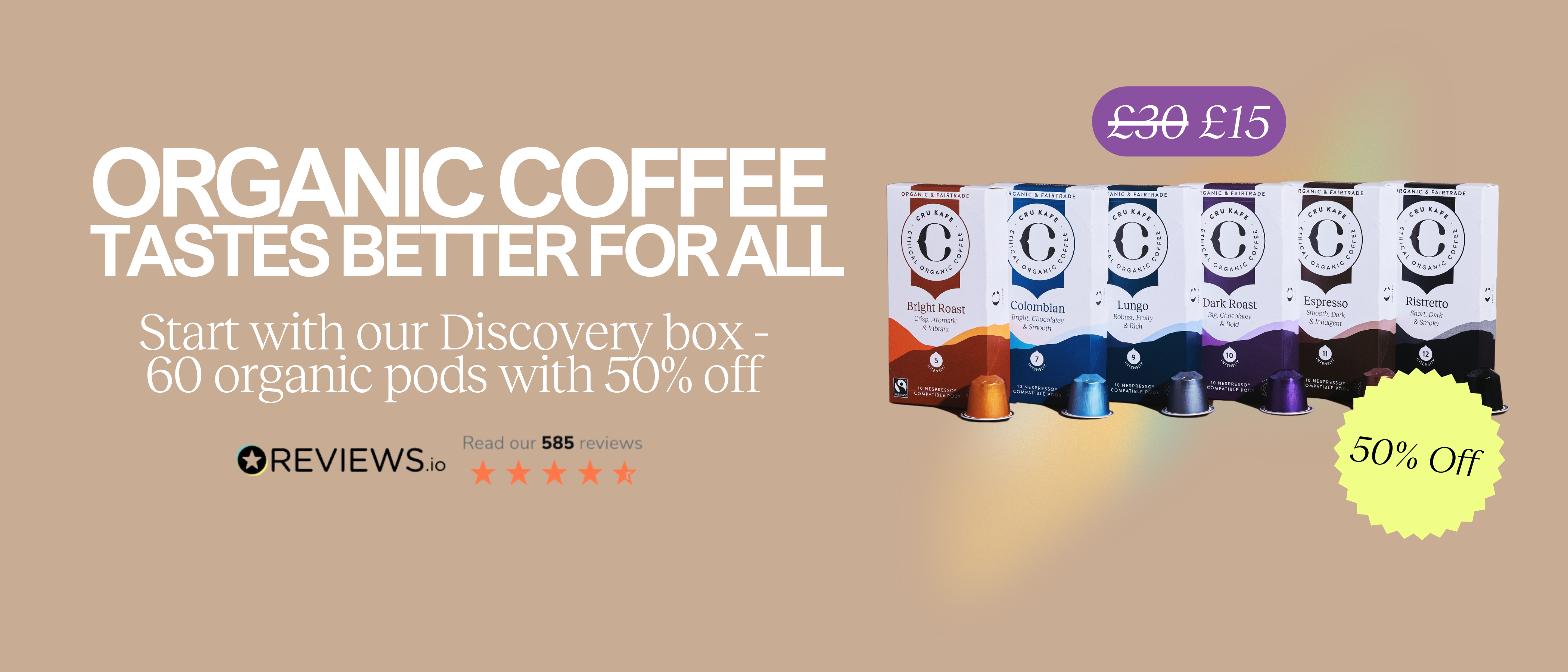 CRU Kafe | Organic Coffee Pods | Organic, Ethical & Fairtrade Coffee