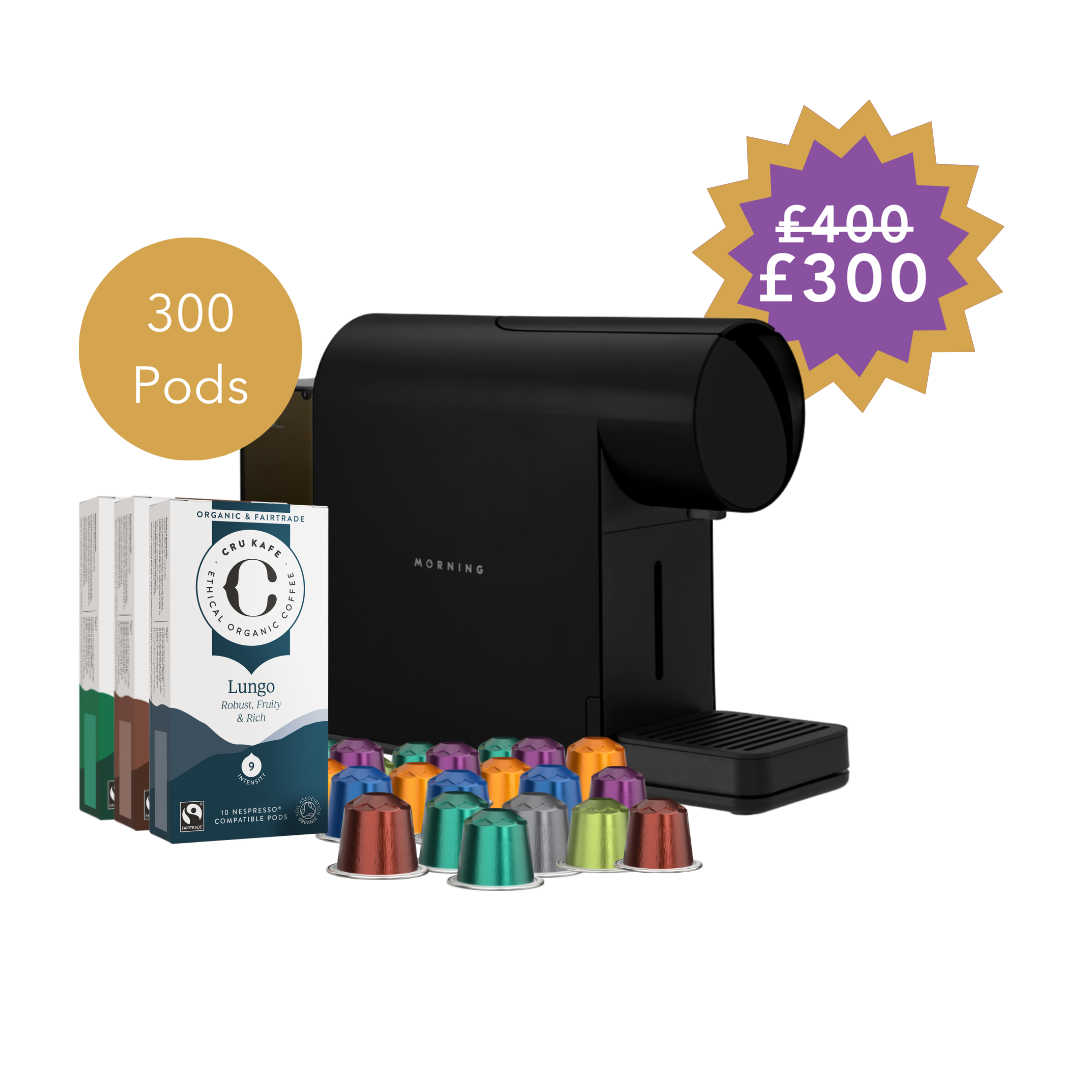 Morning Mini Bundle - 300 Pods + Morning Mini Machine – CRU Kafe